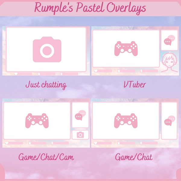 Pink Vtuber Overlay - Etsy