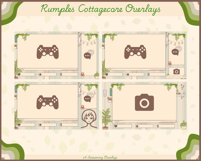 Rumple's Cottagecore Overlays | Twitch | Cute | Ghibli | Overlays ...