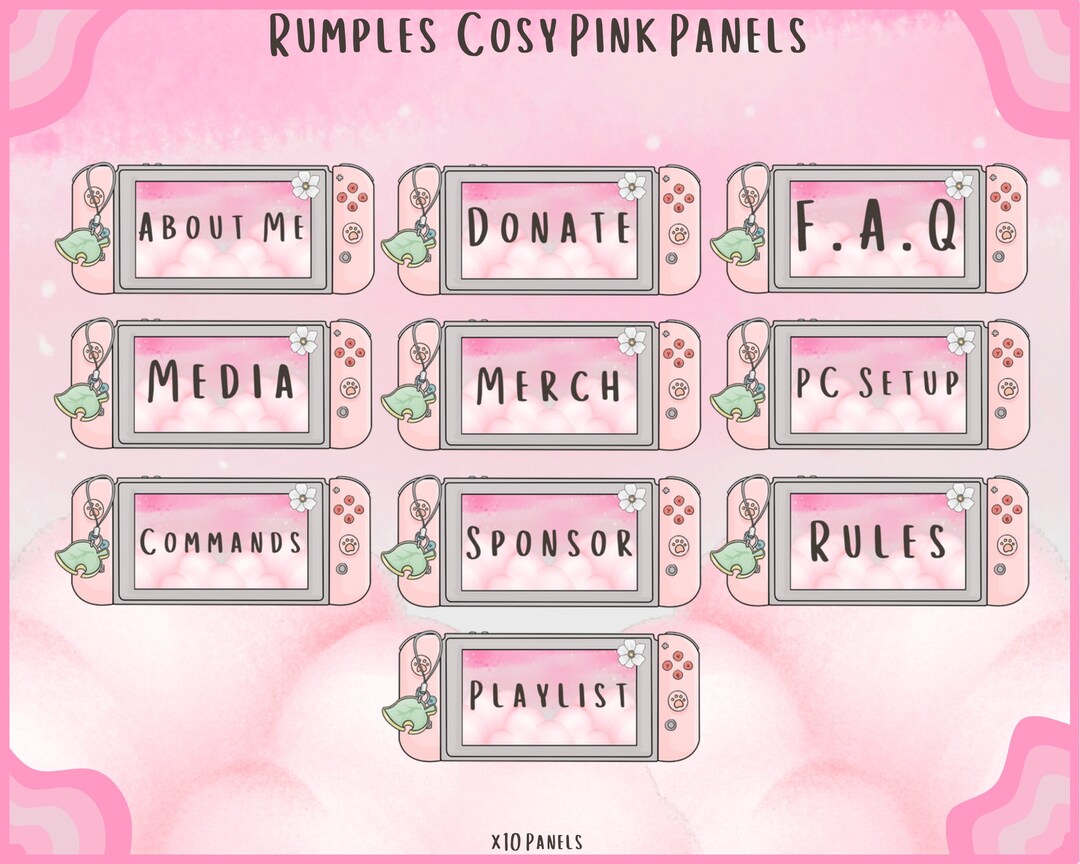 Rumples Cosy Pink Panels | Kawaii | Pastel | Cute | Scenes | Alerts ...