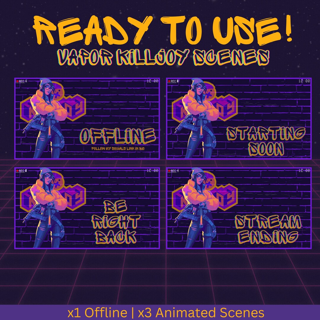 Vapor Killjoy Scenes | Valorant | FPS | KJ | Vaporwave | Animated ...