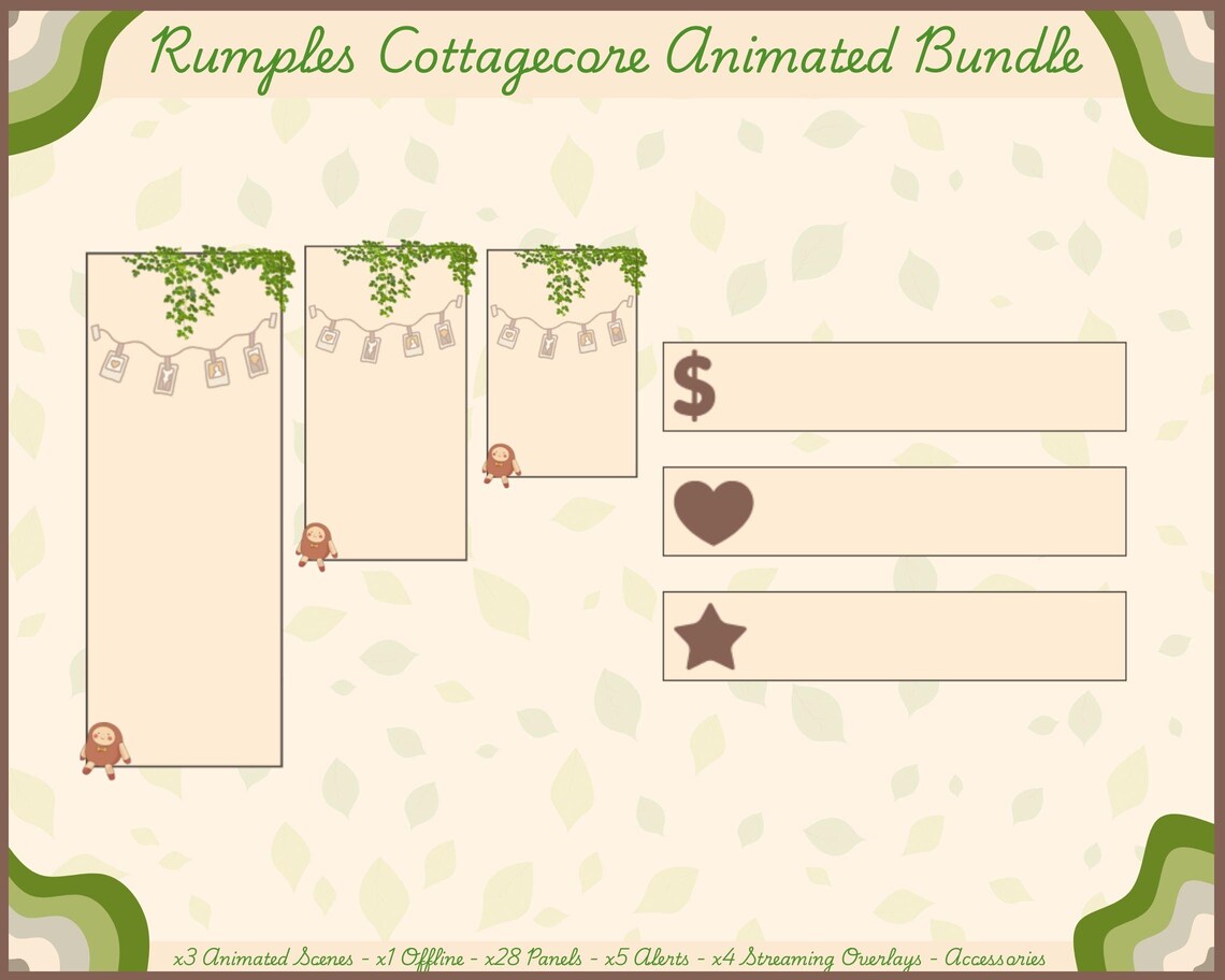 Rumple's Cottagecore Animated Bundle | Cottage Core | Twitch | Youtube ...