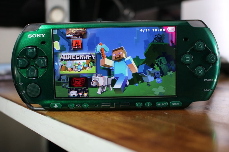 Modded Sony PSP 3000. Emerald Green. 6.61 CFW Mod. 64gb. - Etsy