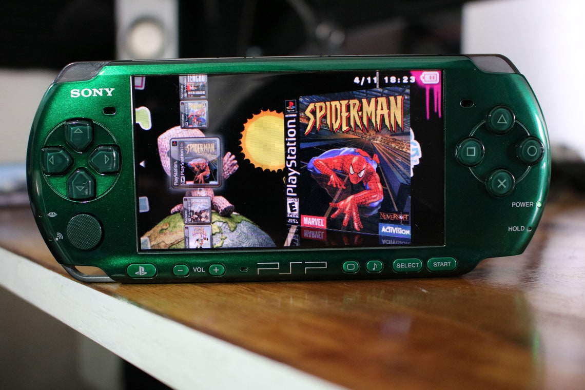 Modded Sony PSP 3000. Emerald Green. 6.61 CFW Mod. 64gb. - Etsy