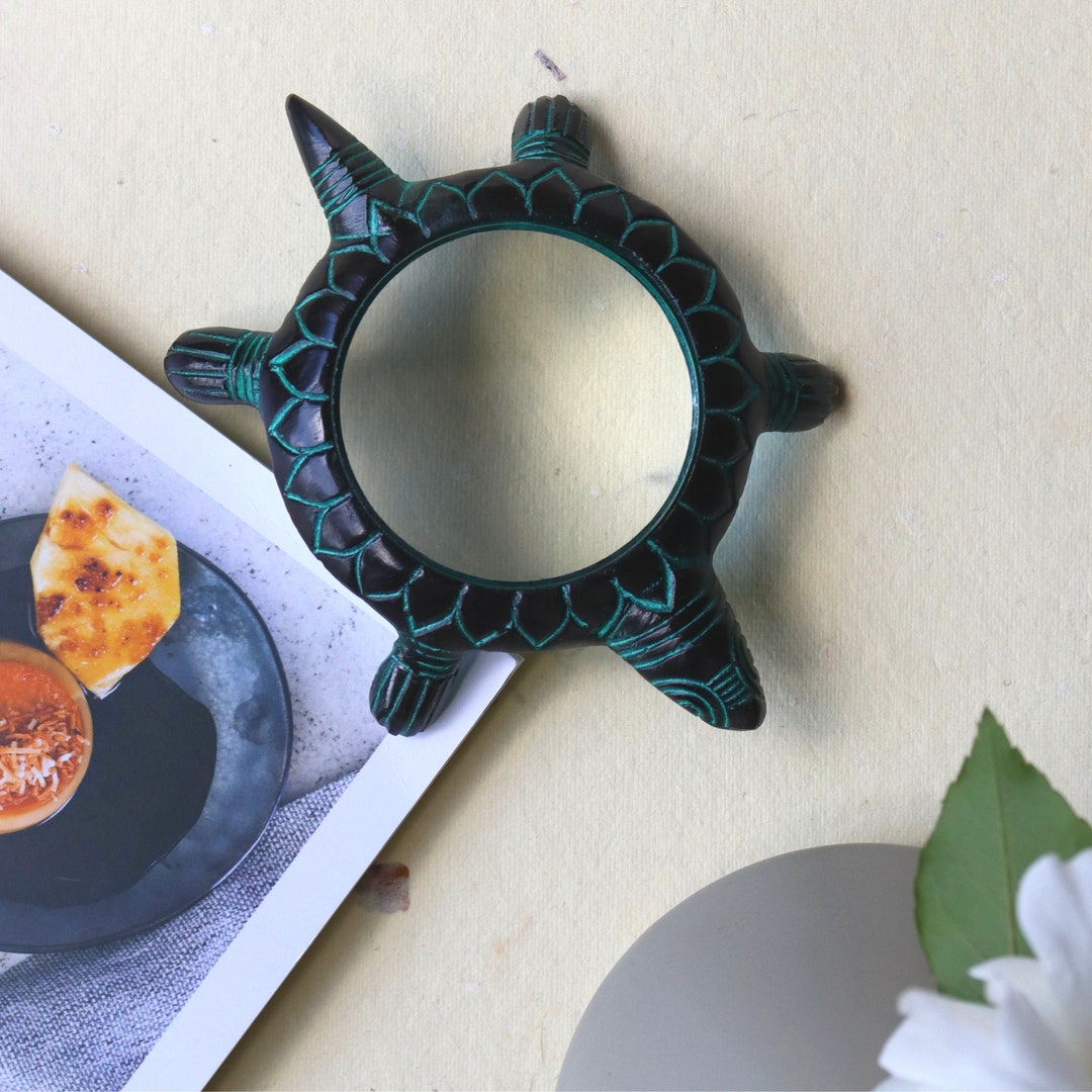 Brass Hand Magnifier Glass Turtle Animal Antique Patina - Etsy