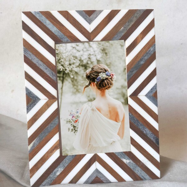 Grey Chevron Frame - Etsy