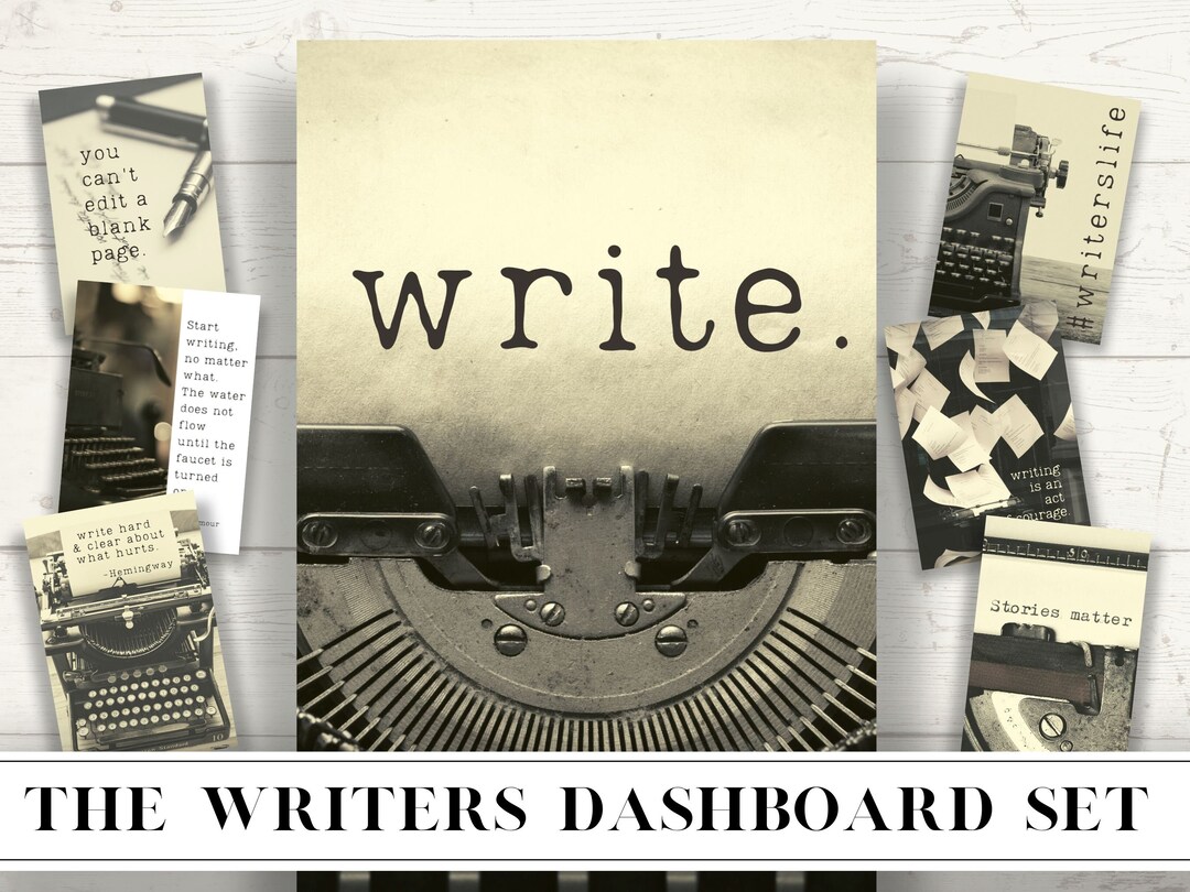 Writers Dashboard Bundle | Writers Planner | Writing Printables ...
