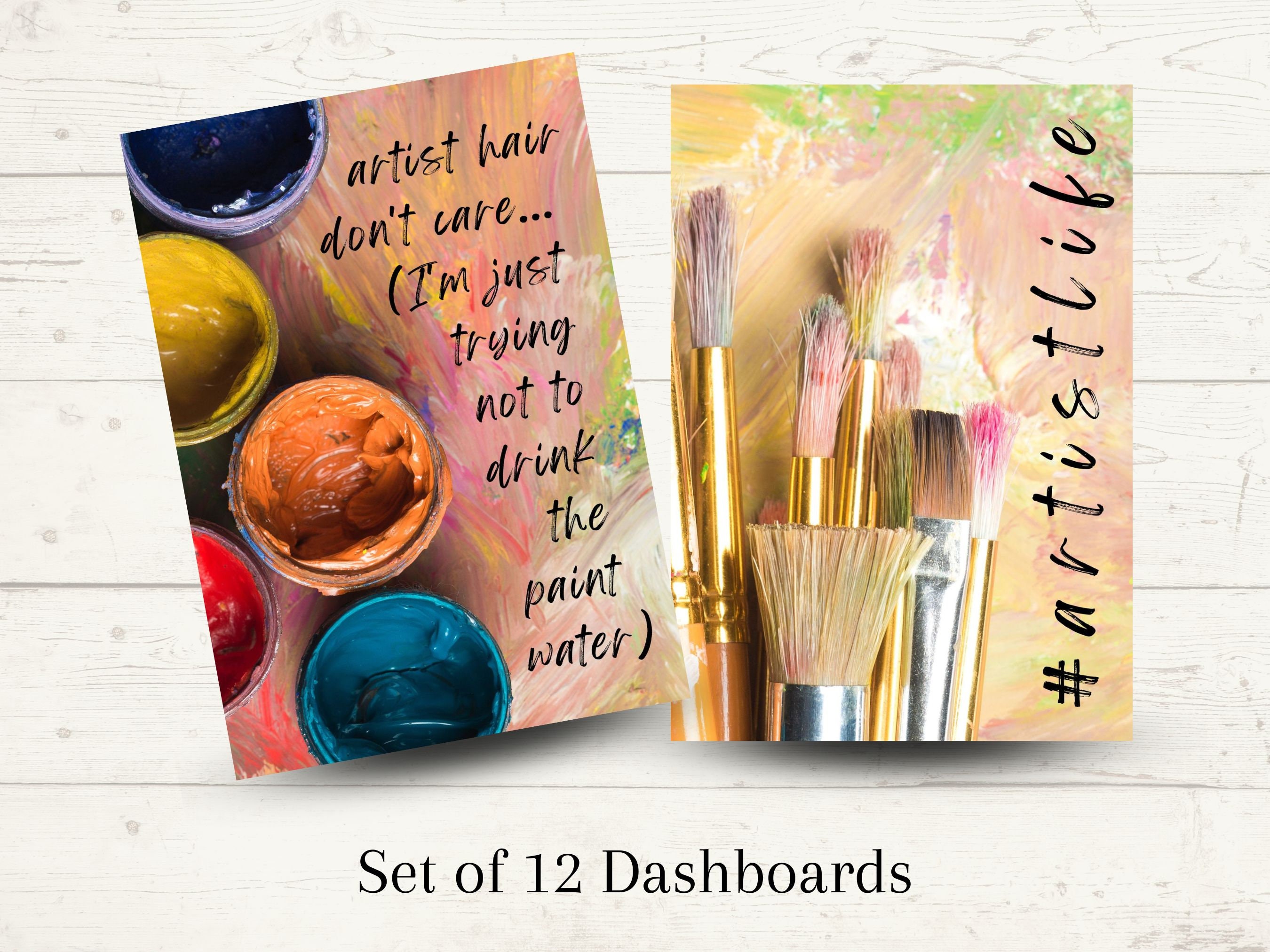 Artist Dashboard Bundle | Artist Theme Printables | Art Dashboards ...