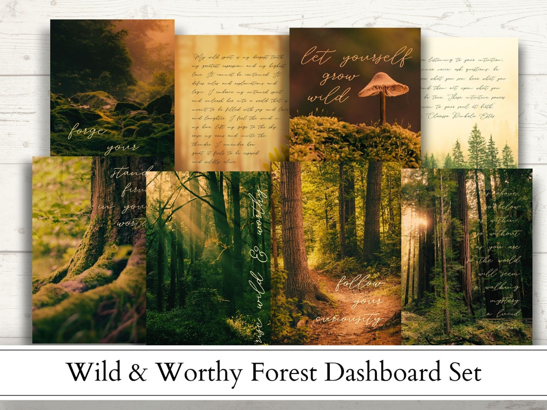 Wild & Worthy Forest Dashboards | Forest Dashboards | Worthy Printables ...
