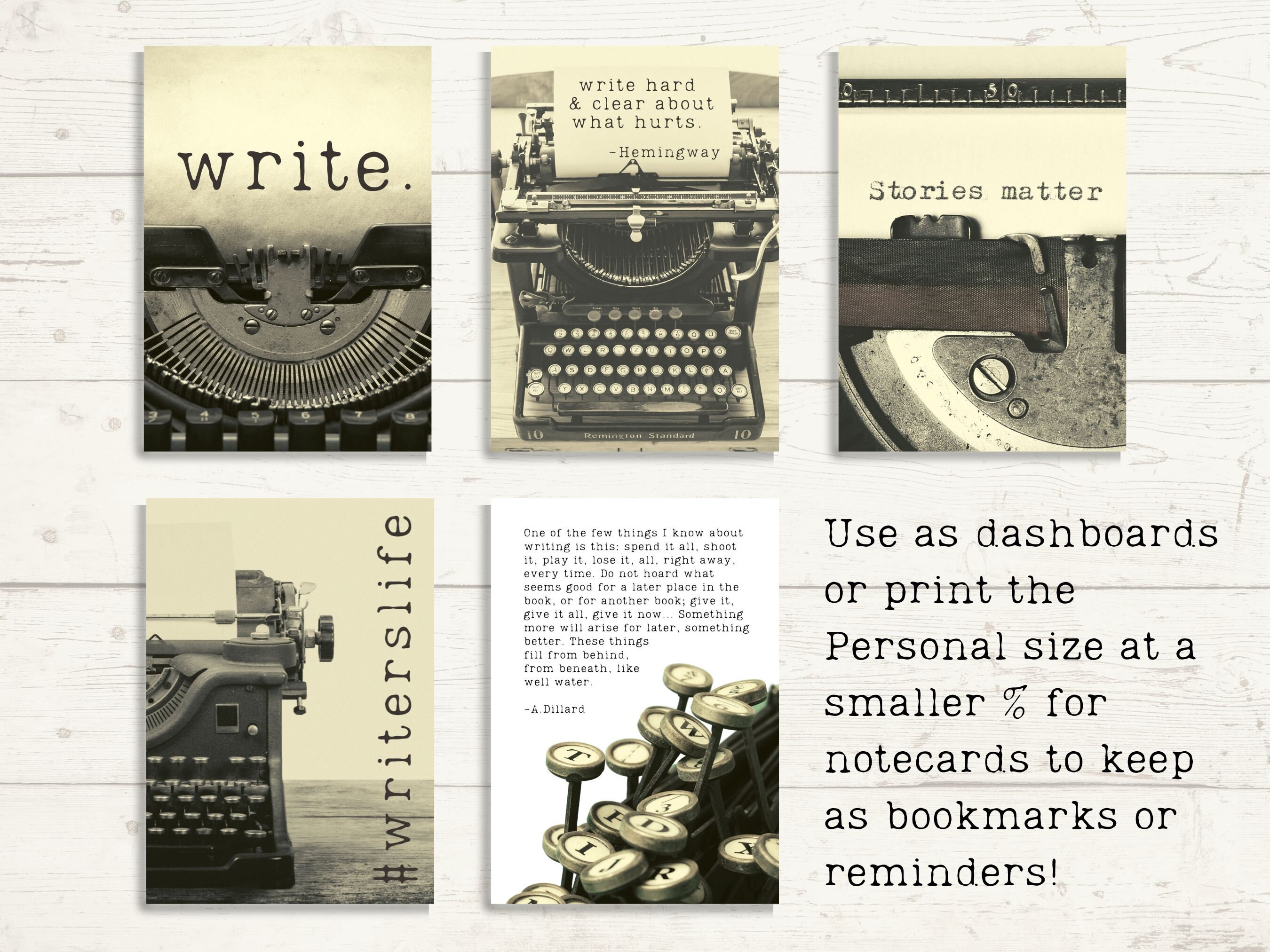 Writers Dashboard Bundle | Writers Planner | Writing Printables ...