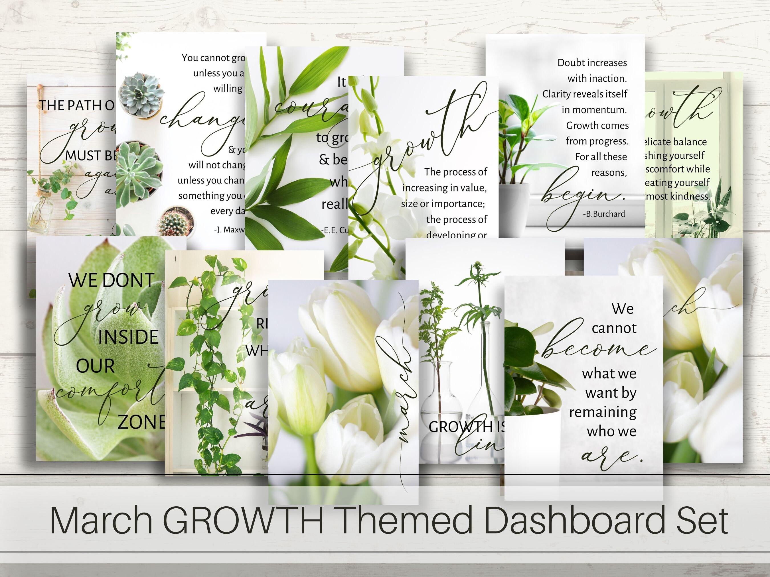 March Dashboard Bundle Growth Theme Printables March - Etsy