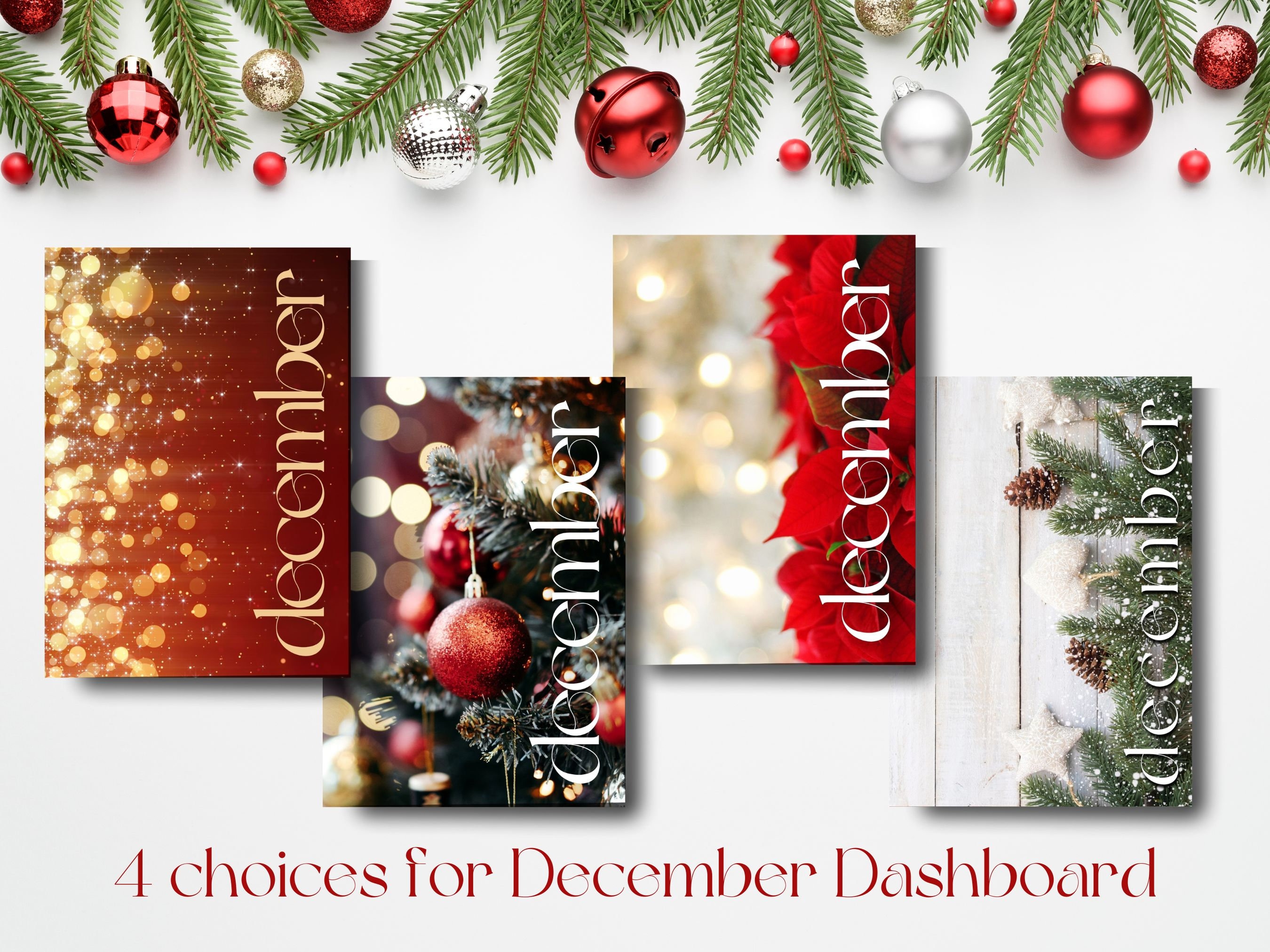 December Dashboard Bundle | Christmas Planner Printables | Christmas ...