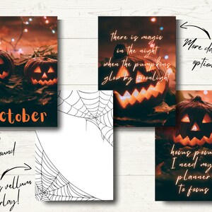Halloween Printable Dashboard Set | Spooky Planner Inserts | October ...