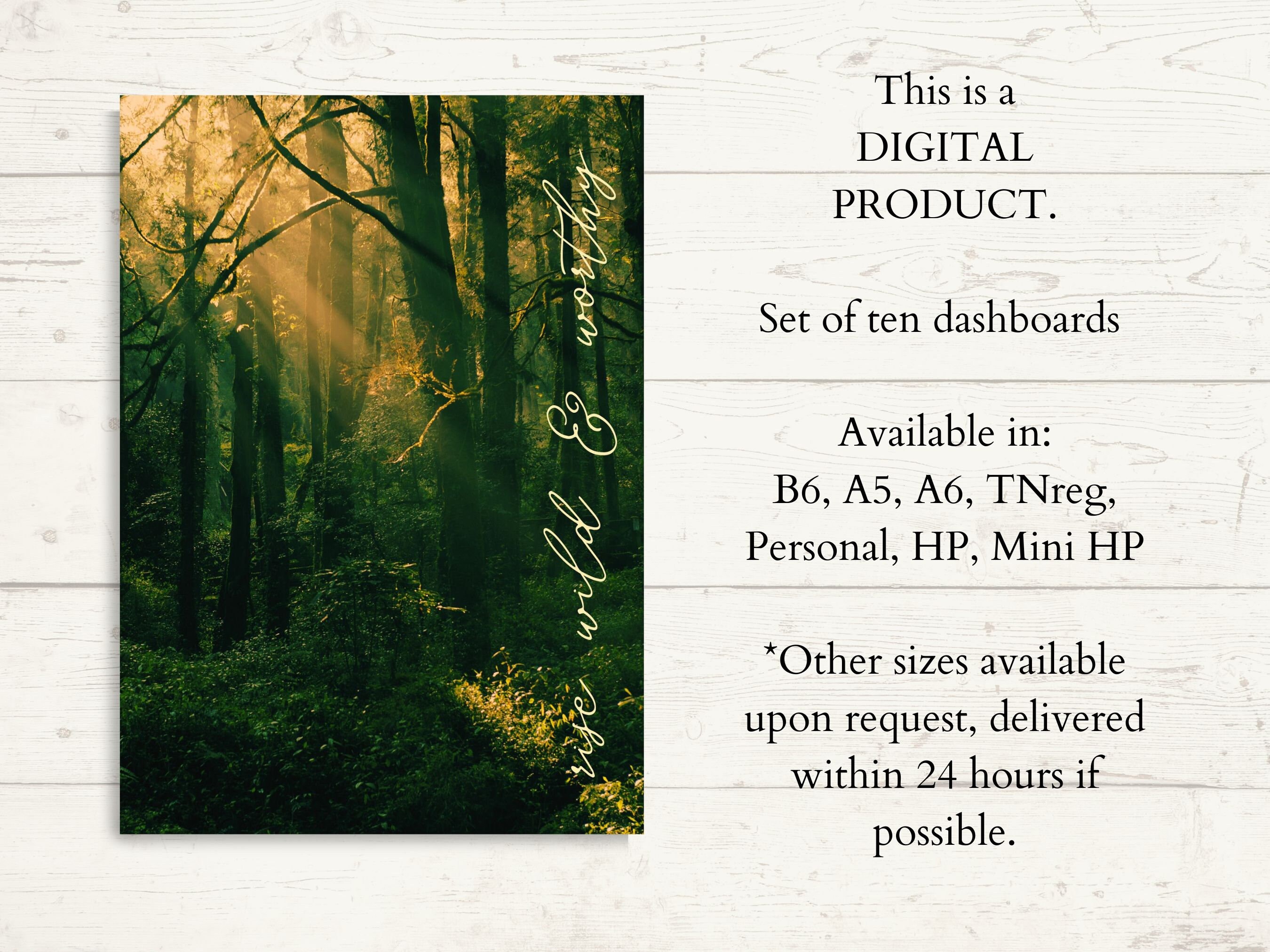 Wild & Worthy Forest Dashboards | Forest Dashboards | Worthy Printables ...