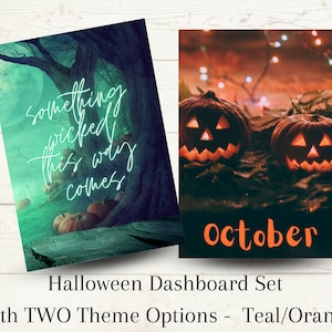 Halloween Printable Dashboard Set | Spooky Planner Inserts | October ...