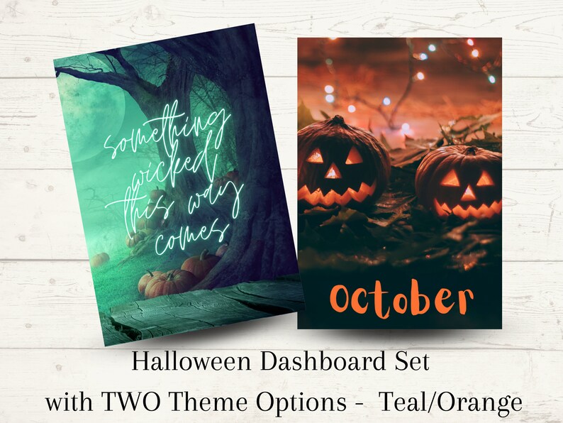Halloween Printable Dashboard Set | Spooky Planner Inserts | October ...