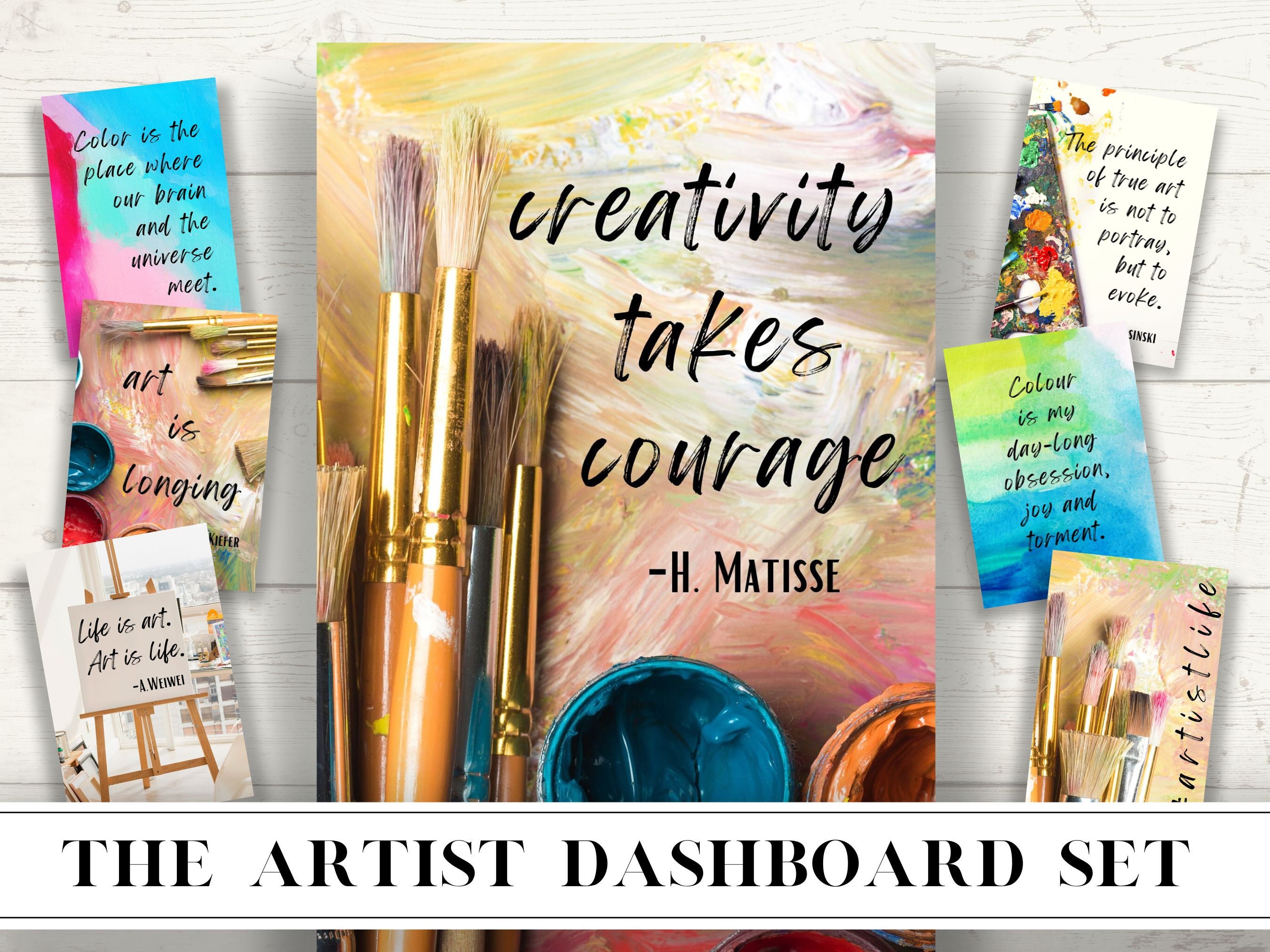 Artist Dashboard Bundle | Artist Theme Printables | Art Dashboards ...