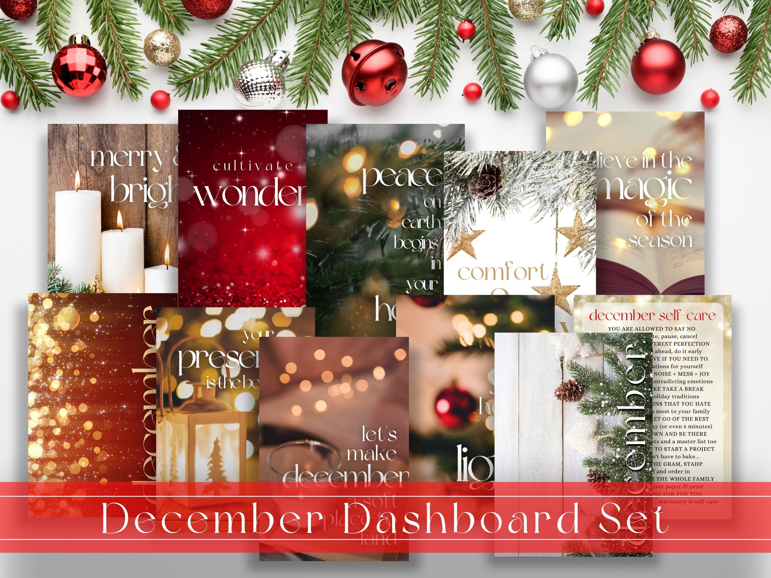 December Dashboard Bundle | Christmas Planner Printables | Christmas ...