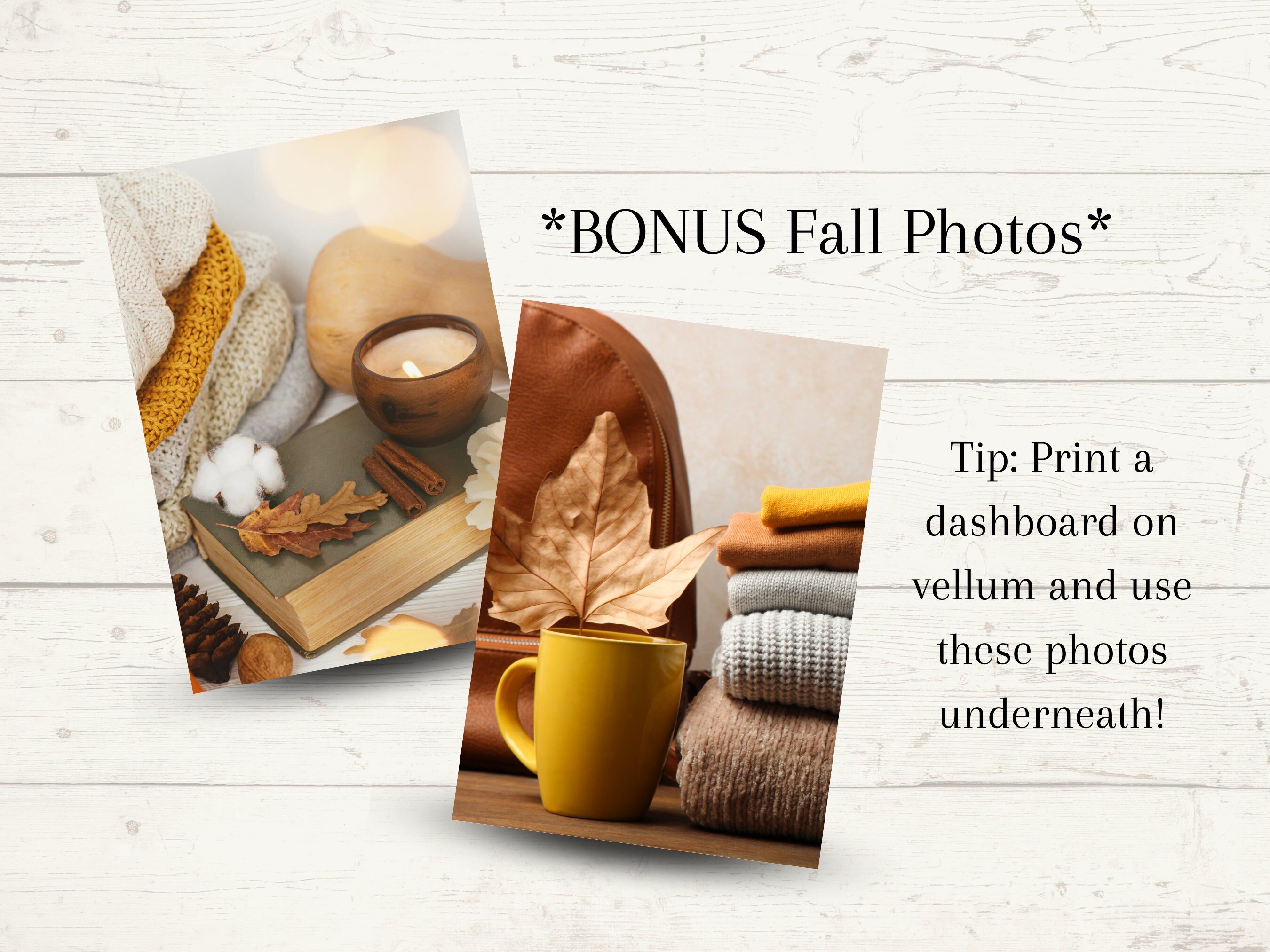 Autumn Dashboard Bundle | Printable Planner Covers | B6 Stalogy | Fall ...