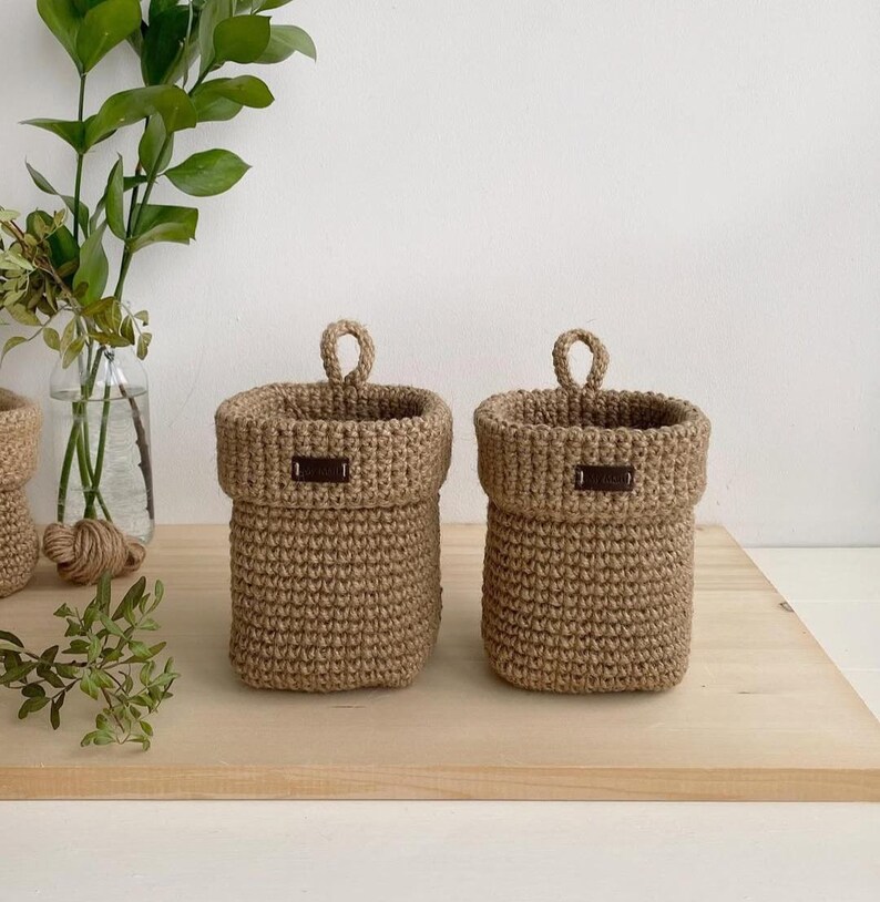 Handmade Hanging Basket ( Set of 2)| Storage Organizer | Eco Home Decor ...