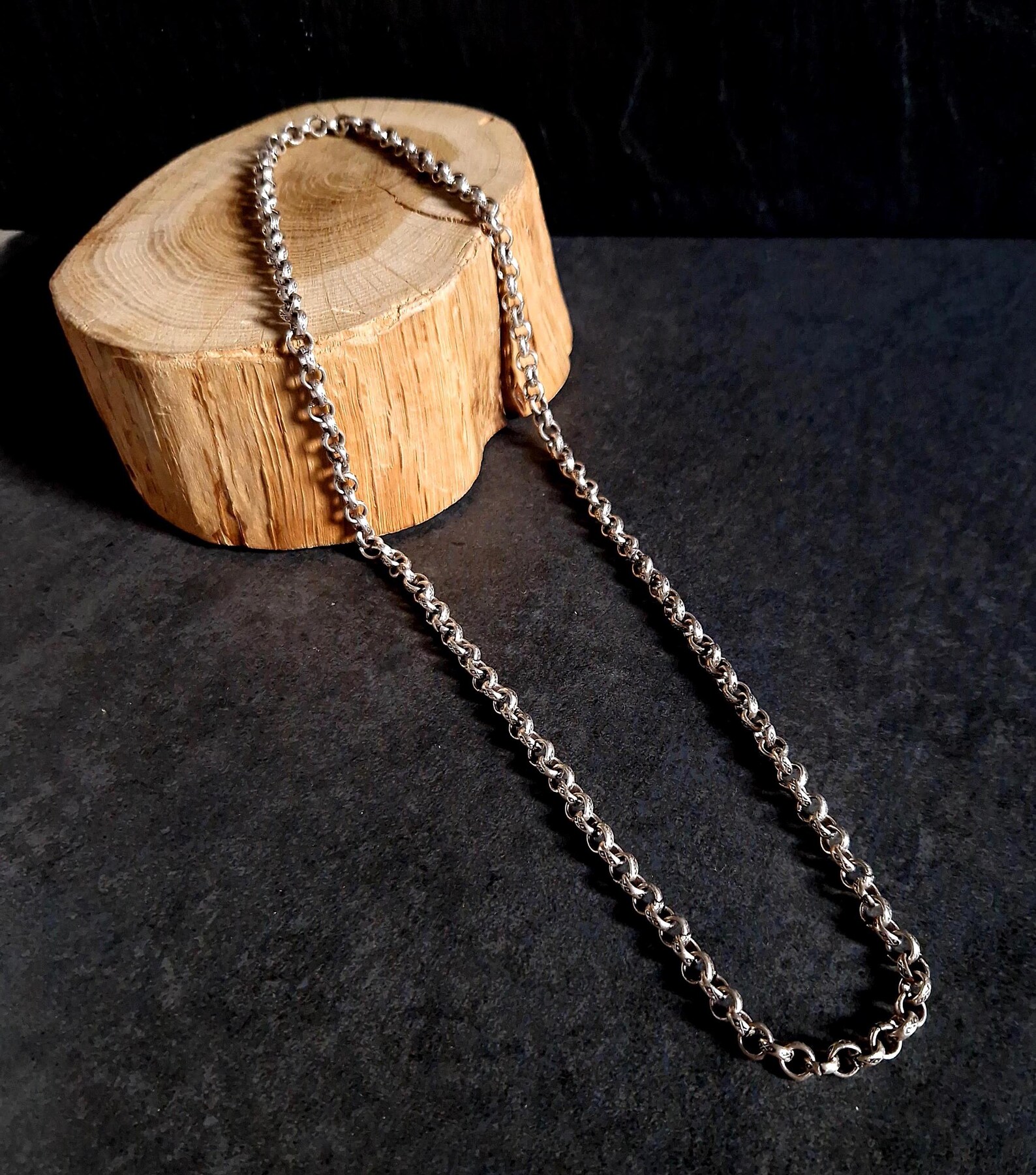 Men's Silver Chain • Hill Tribe Chain • Punk Rock Chain • Rolo Chain ...
