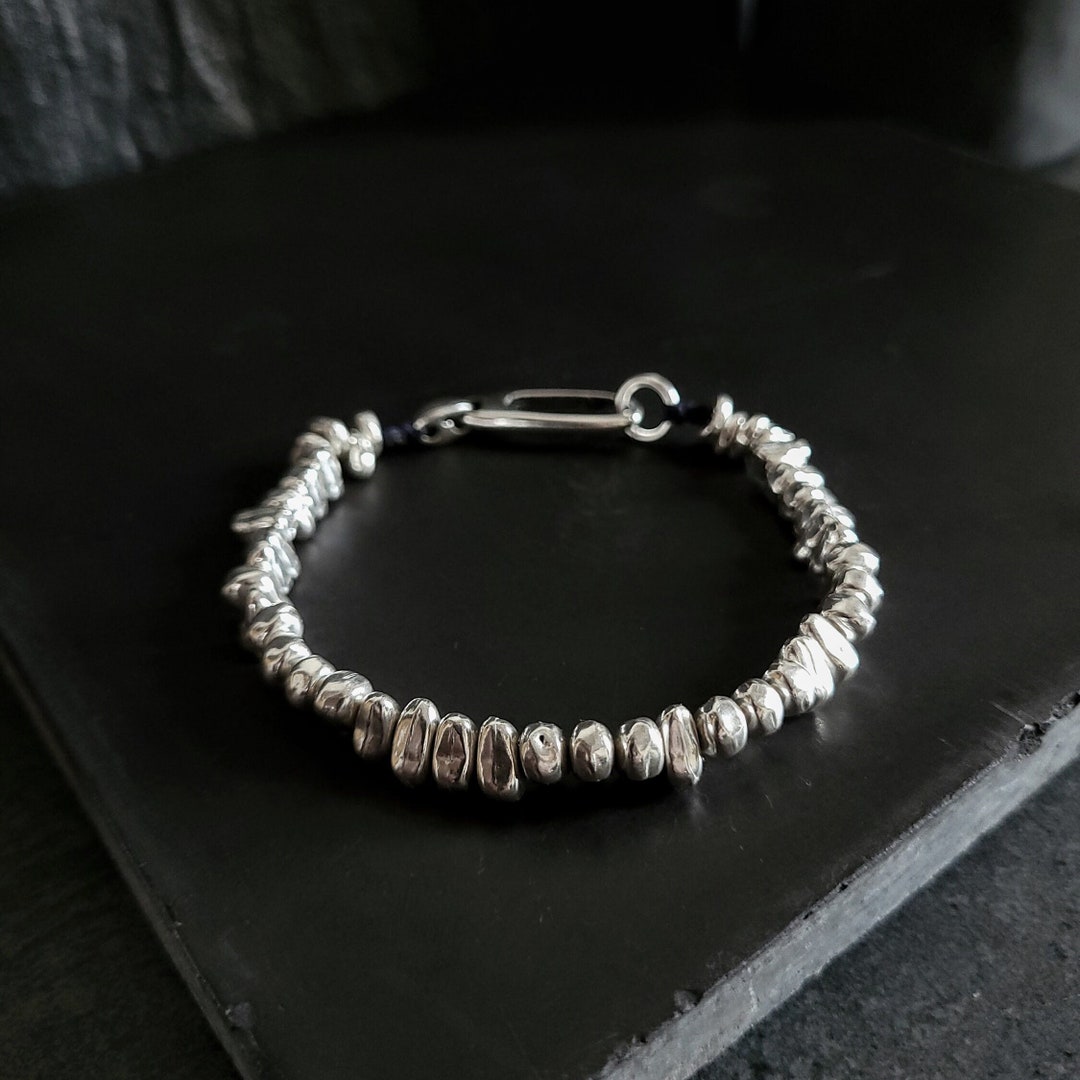 Sterling Silver Chunky Bracelet Minimalist Bracelet Spine Bracelet ...