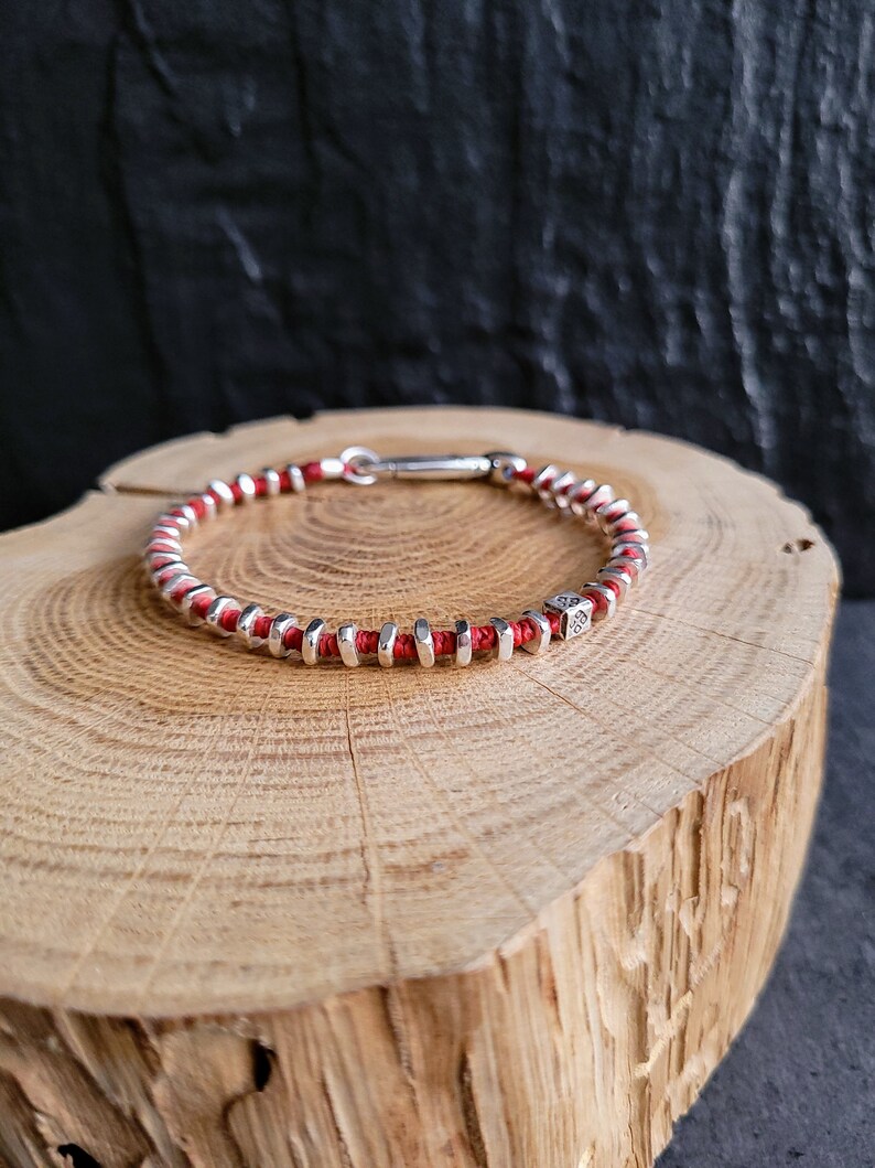 Personalized Friendship Bracelet • Macrame Boho Bracelet • Waxed Cord ...