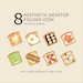 Aesthetic Toast Desktop Folder Icons | Macos & Windows (digital ...