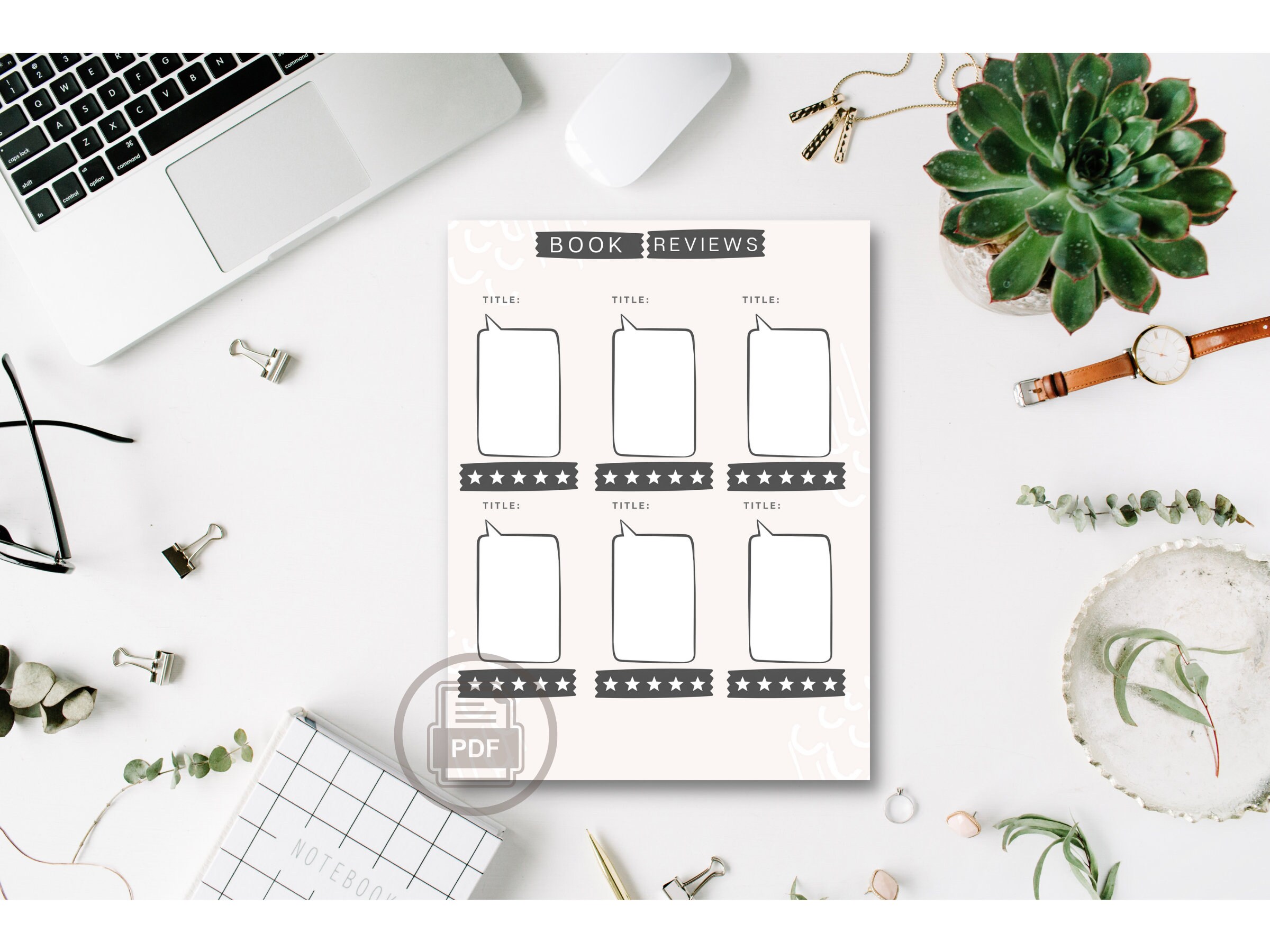 Book Review Chart | Book Rating Sheet | Reading PDF File - Etsy