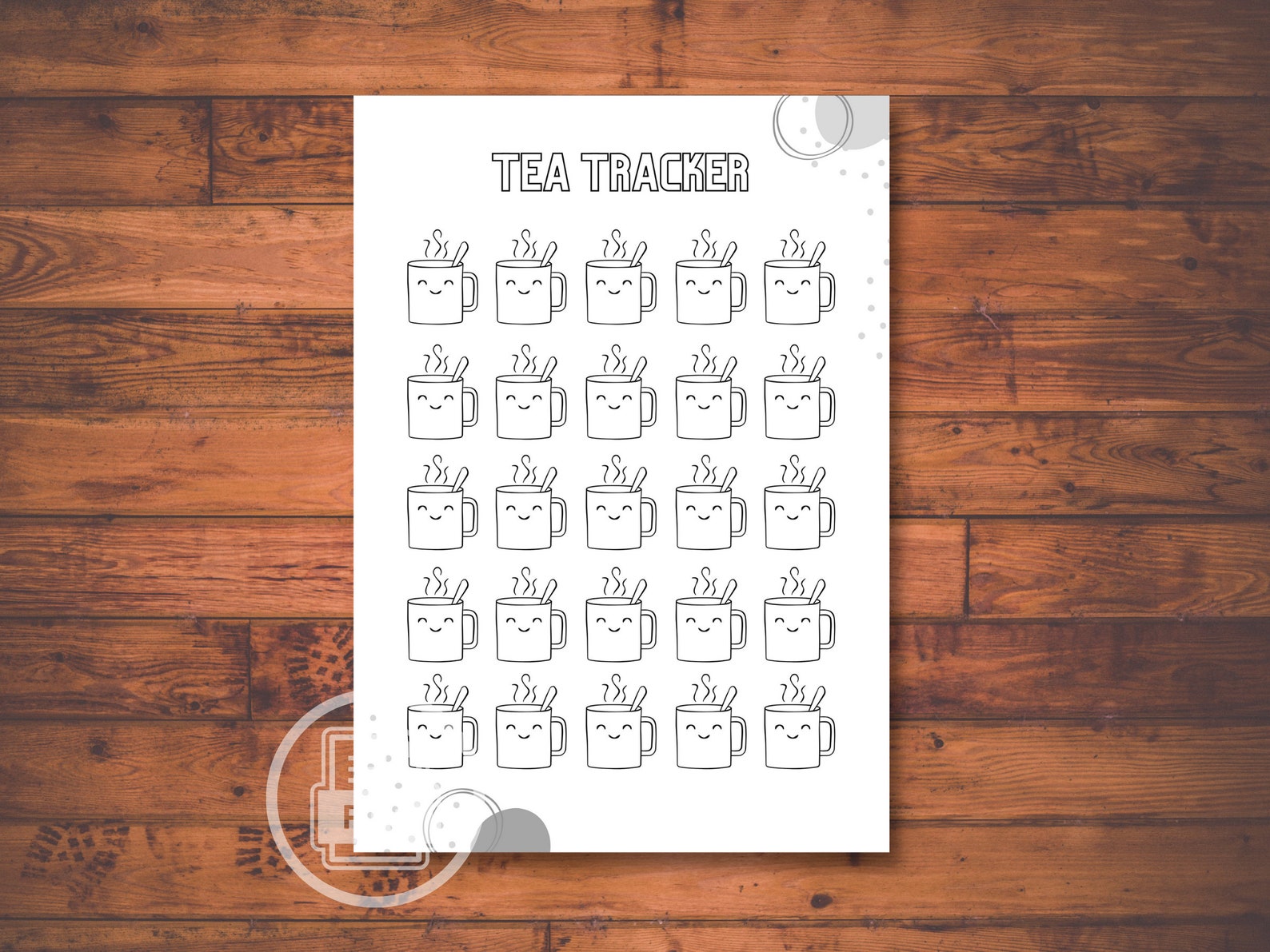 Tea Tracker Sheet | Color in Tea Chart | Tea Lover Journal | PDF File ...