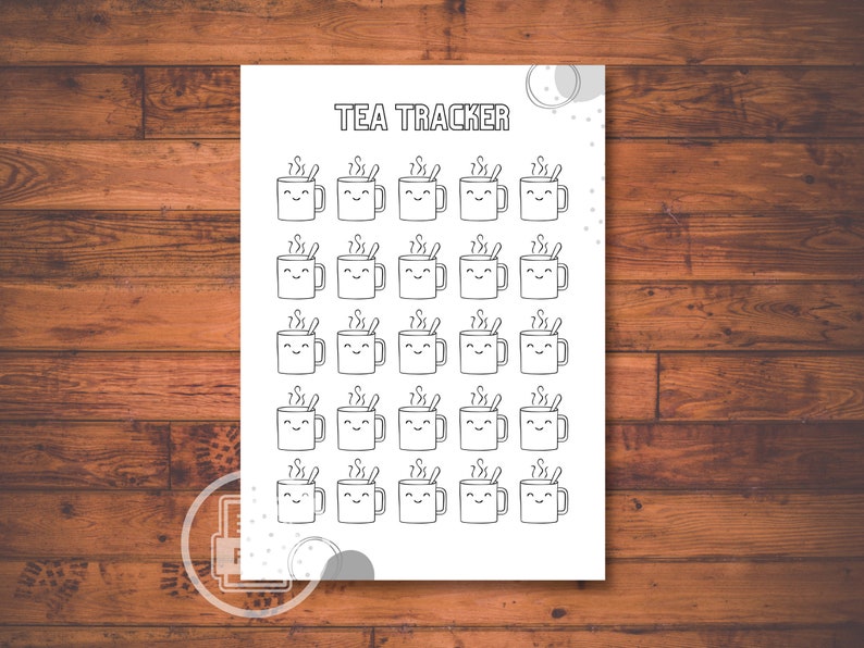 Tea Tracker Sheet | Color in Tea Chart | Tea Lover Journal | PDF File ...