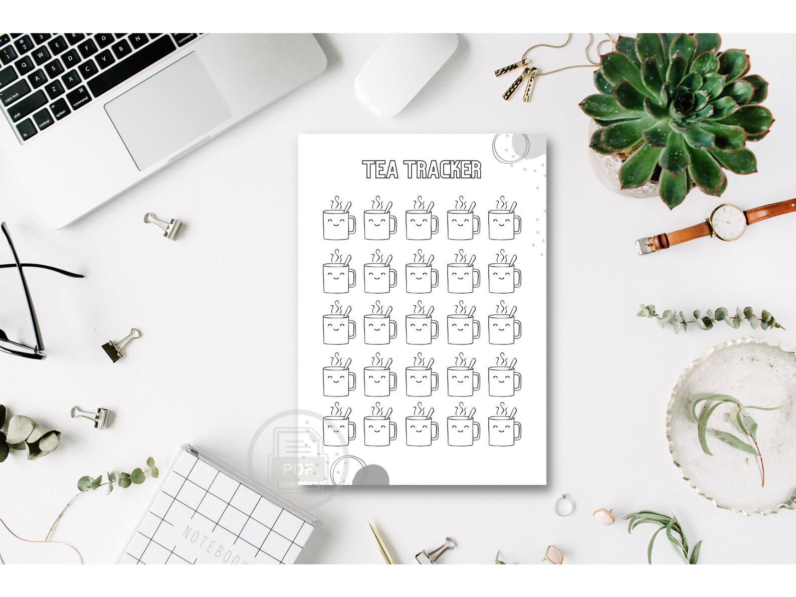 Tea Tracker Sheet | Color in Tea Chart | Tea Lover Journal | PDF File ...