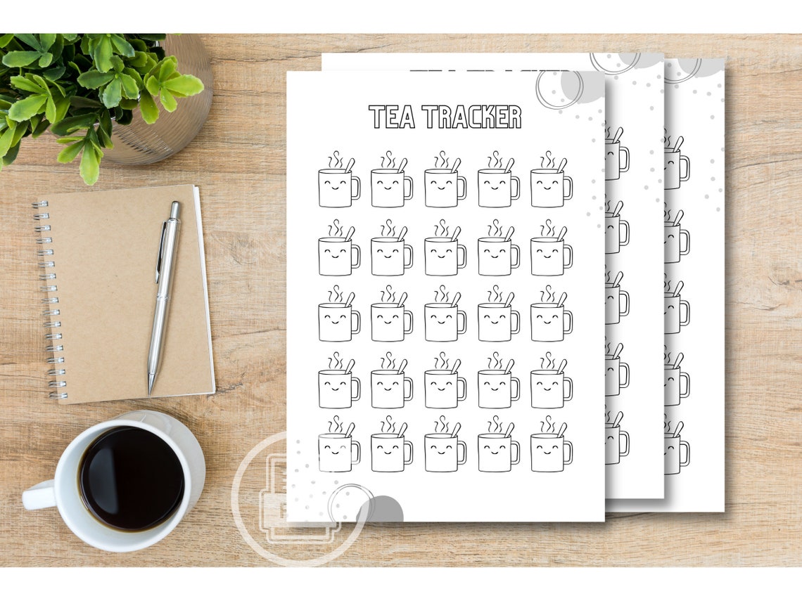 Tea Tracker Sheet | Color in Tea Chart | Tea Lover Journal | PDF File ...