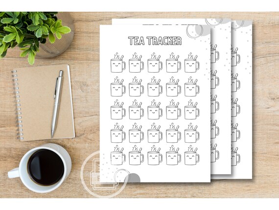 Tea Tracker Sheet Color in Tea Chart Tea Lover Journal | Etsy Australia