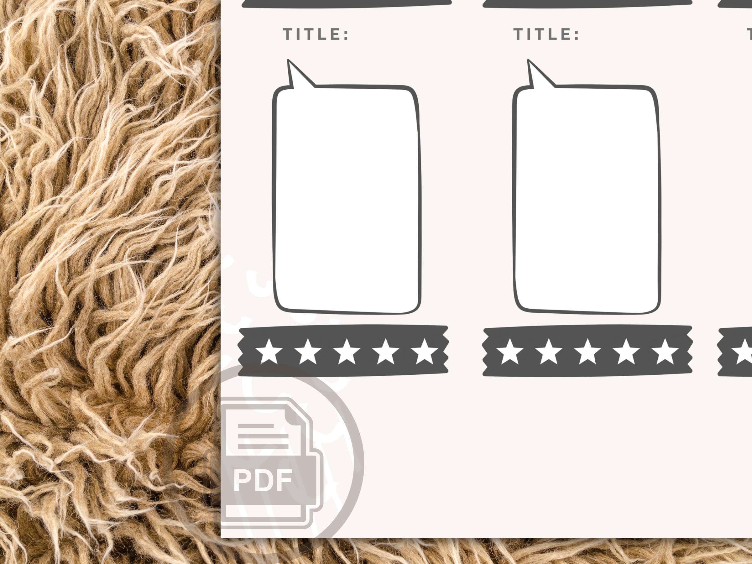 Book Review Chart | Book Rating Sheet | Reading PDF File - Etsy