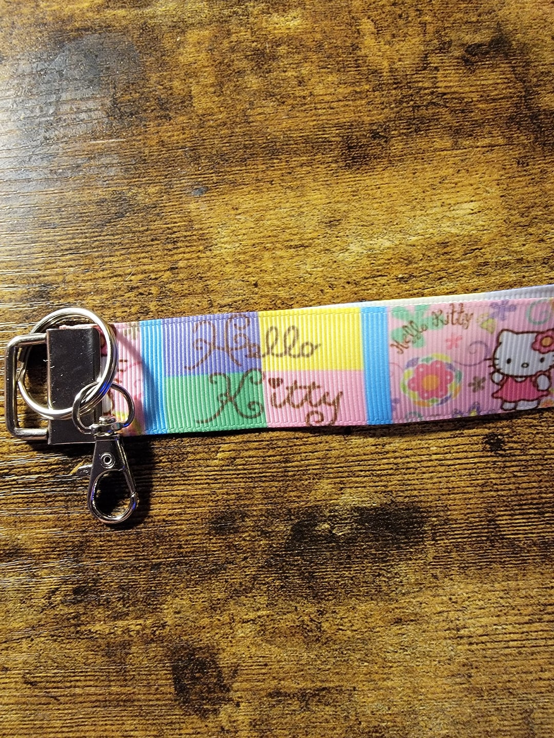 Hello Kitty Lanyard/keychain Badge Holder - Etsy