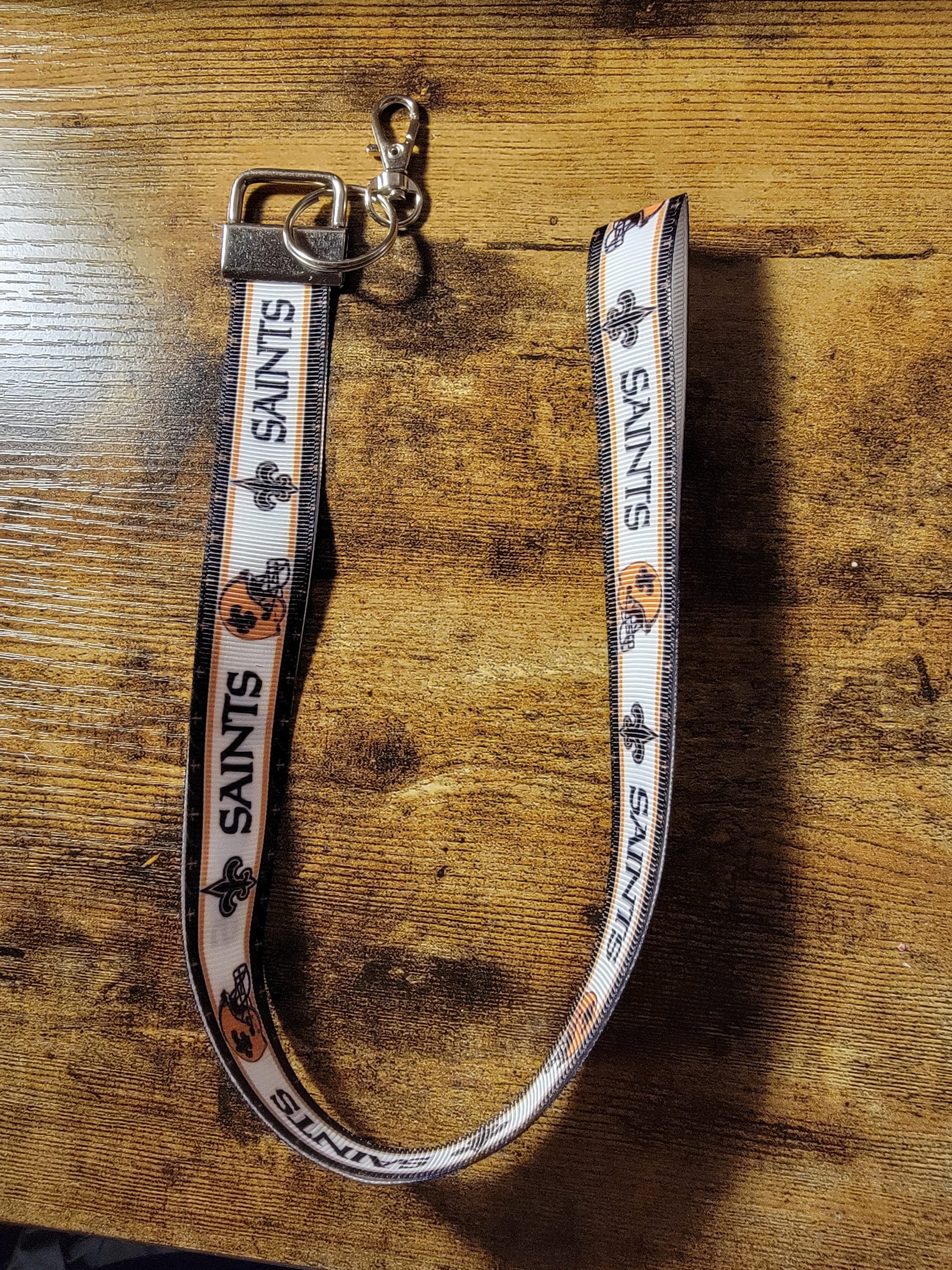 New Orleans Saints Ribbon Lanyard Badge and Key Holder - Etsy