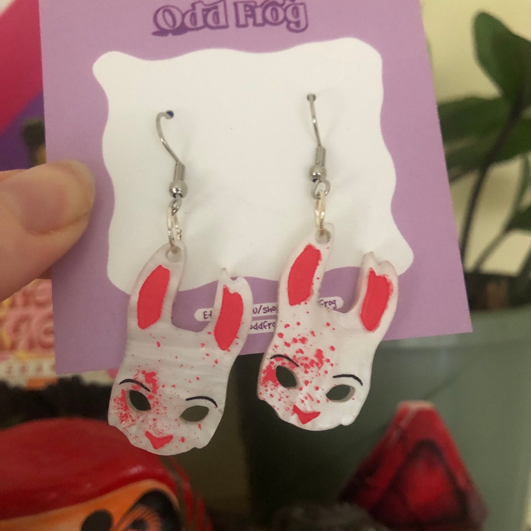 Dead by Daylight Dbd Game Huntress Mask Bloody Horror Gaming Earrings ...