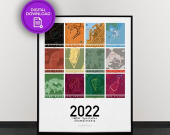 2022 F1 Calendar All Tracks Track Map for Poster Wall Art - Etsy