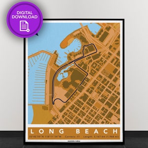 Bahrain International Circuit, Grand Prix Layout Track Map for Poster ...