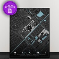 Bahrain International Circuit, Grand Prix Layout Track Map for Poster ...