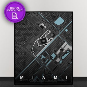 Bahrain International Circuit, Grand Prix Layout Track Map for Poster ...