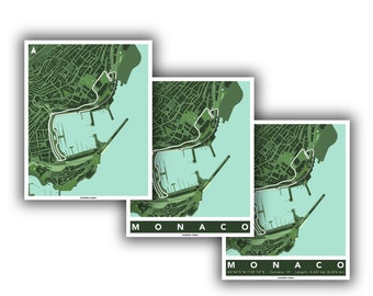 Monaco Track Map for Poster Wall Art Formula 1 Poster | Etsy