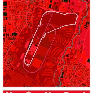 Monza Circuit | Track Map for Poster Wall Art | Formula 1 Poster ...
