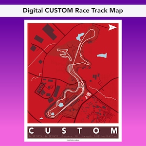 Custom Race Track Map | Digital Download | Personalized Map Poster ...
