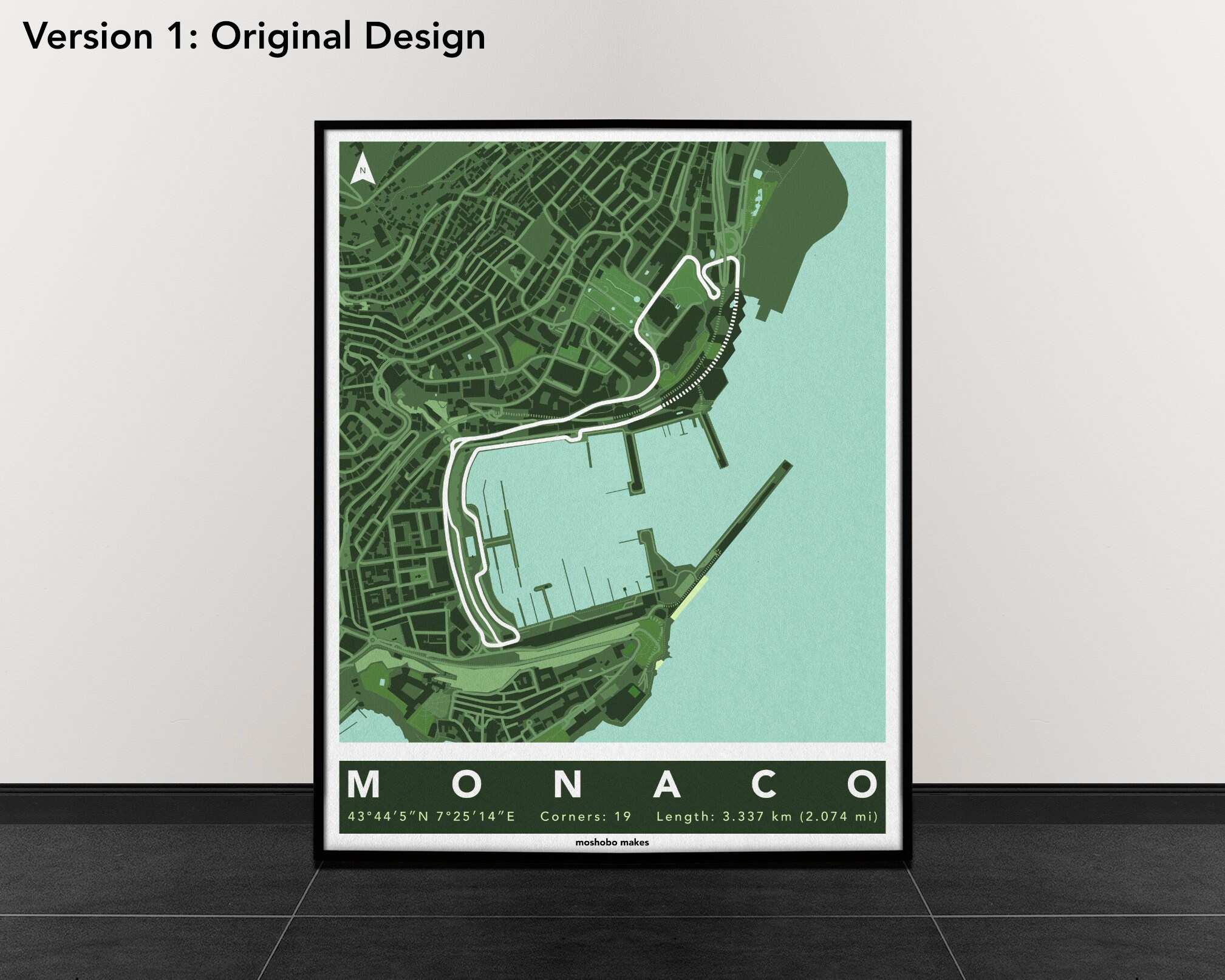 Circuit De Monaco [triple Pack] | Track Map for Poster Wall Art ...