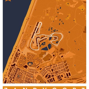 Zandvoort | Track Map for Poster Wall Art | Formula 1 Poster | Digital ...