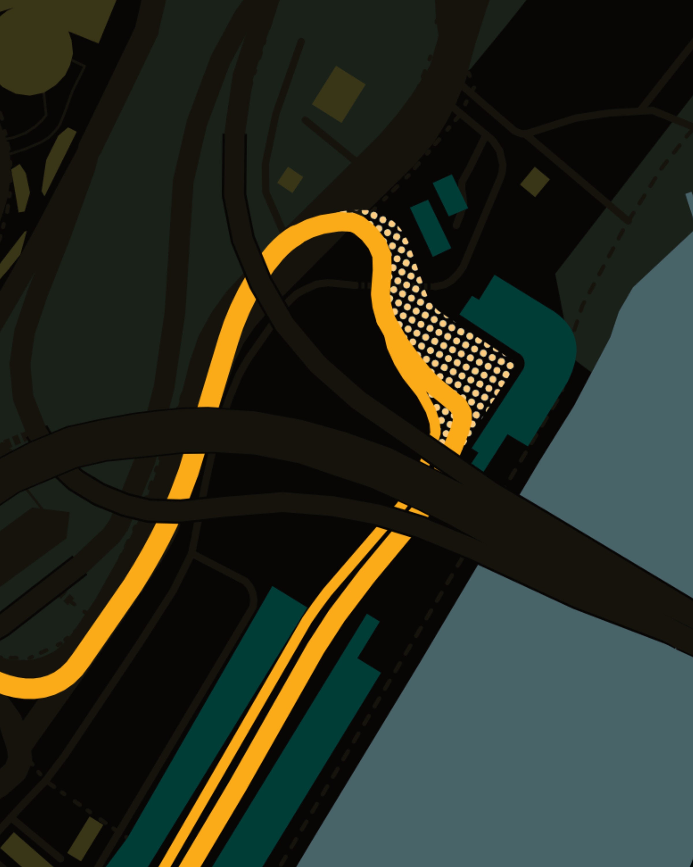 Marina Bay, Singapore | Track Map for Poster Wall Art | Formula 1 ...