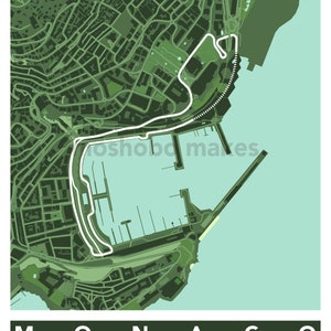 Monaco | Track Map for Poster Wall Art | Formula 1 Poster | Digital ...