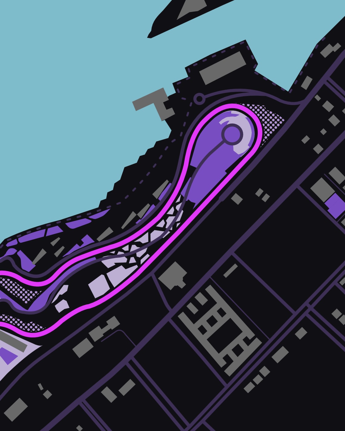 Jeddah Corniche Circuit | Track Map for Poster Wall Art | Formula 1 ...