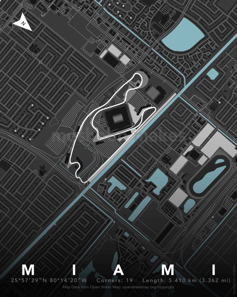 Miami Grand Prix, Miami International Autodrome, F1 | Track Map for ...